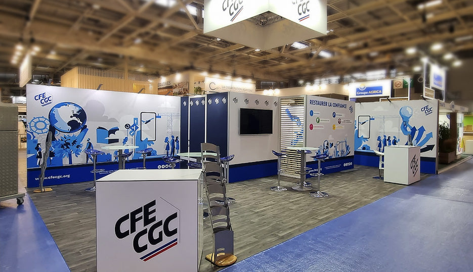 Réalisations de stands d'expositions modulaires et portables – Stand3d